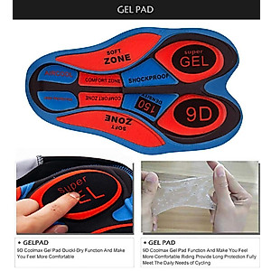 MOXILYN Men's Cycling Bib Shorts, Bike Tights Breathable Bicycle Pants UPF 50+,9D Padded Compression Excellent Performance