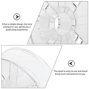 DOITOOL 3D Printer Filament Reusable Spool 3D Printer Accessories Hollow Bobbin 1kg Spool Filament Reel Parts, 7.87 x 7.87 x 2.56 inch