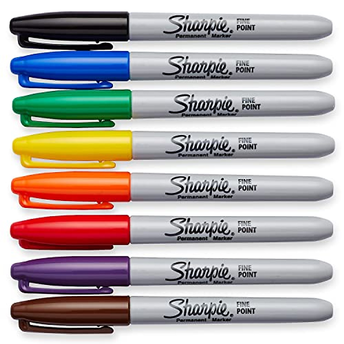 Sharpie Permanent Markers, Fine Point, 8 Pack, Assorted Colors (30217PP)