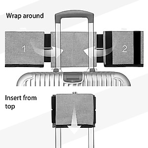 Perilogics Luggage Travel Cup Holder Attachment for Suitcase Drink, Coffee Mug, Bottle Caddy. Traveler Carry on Hands Free Accessory. Ideal for Frequent Travelers or Flight Attendants Gift.