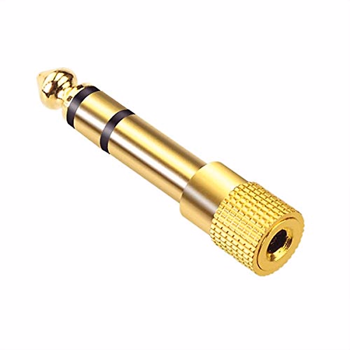bnafes 12pcs 6.35mm (1/4 inch) Male to 3.5mm (1/8 inch) Female 3-Conductor TRS AUX Stereo Audio Headphone Jack Adapter - 24K Gold Plated