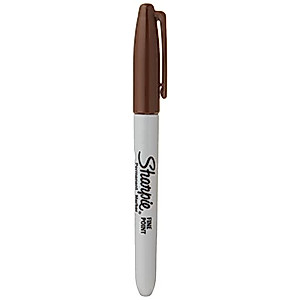 SHARPIE Fine Point Permanent Markers, Brown, 1 Count
