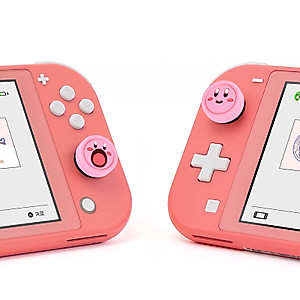 DLseego Cute 4PCS Thumb Grips Caps for Switch/Switch OLED/Switch Lite Soft Silicone Joy Con Joystick Cover Protective Janpanese Amine Cartoon Analog Button Caps - Pink