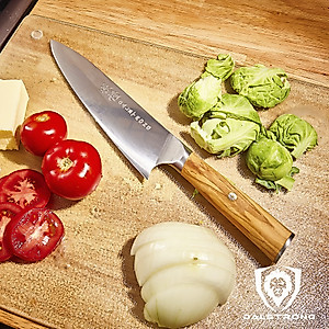 Dalstrong Chef Knife - 8 inch - Phantom Series - Japanese High-Carbon AUS8 Steel Kitchen Knife - Olive Wood Handle - Cooking Knife - Chef's Knife - w/Sheath