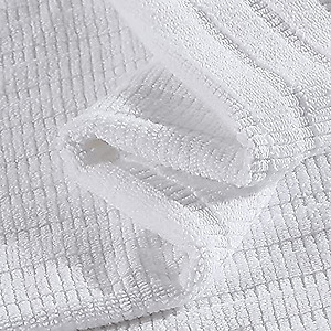 Eddie Bauer Home | Preston Collection | Bath Sheet Set - 100% Cotton, Lightweight & Quick Drying, Machine Washable Easy Care, 2pc, White