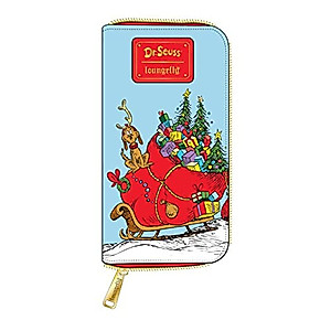Loungefly Dr. Seuss The Grinch Loves The Holidays Zip Around Wallet, Multi, One Size
