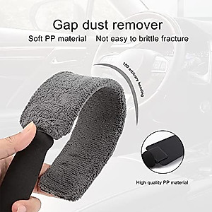 jeseny High Elasticity Car Detail Brush, Car Cleaning Brushes Wet and Dry Use, Car Cleaner Accessories Car Carpet Brush Car Interior Cleaning Brush Grey