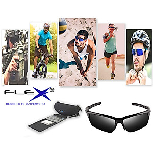 FLEX V2- Polarized Sunglasses for Men Women & Teens. Ultra Tough & Lightweight Frame, HD lens Sports Sunglasses for Cycling Running Fishing