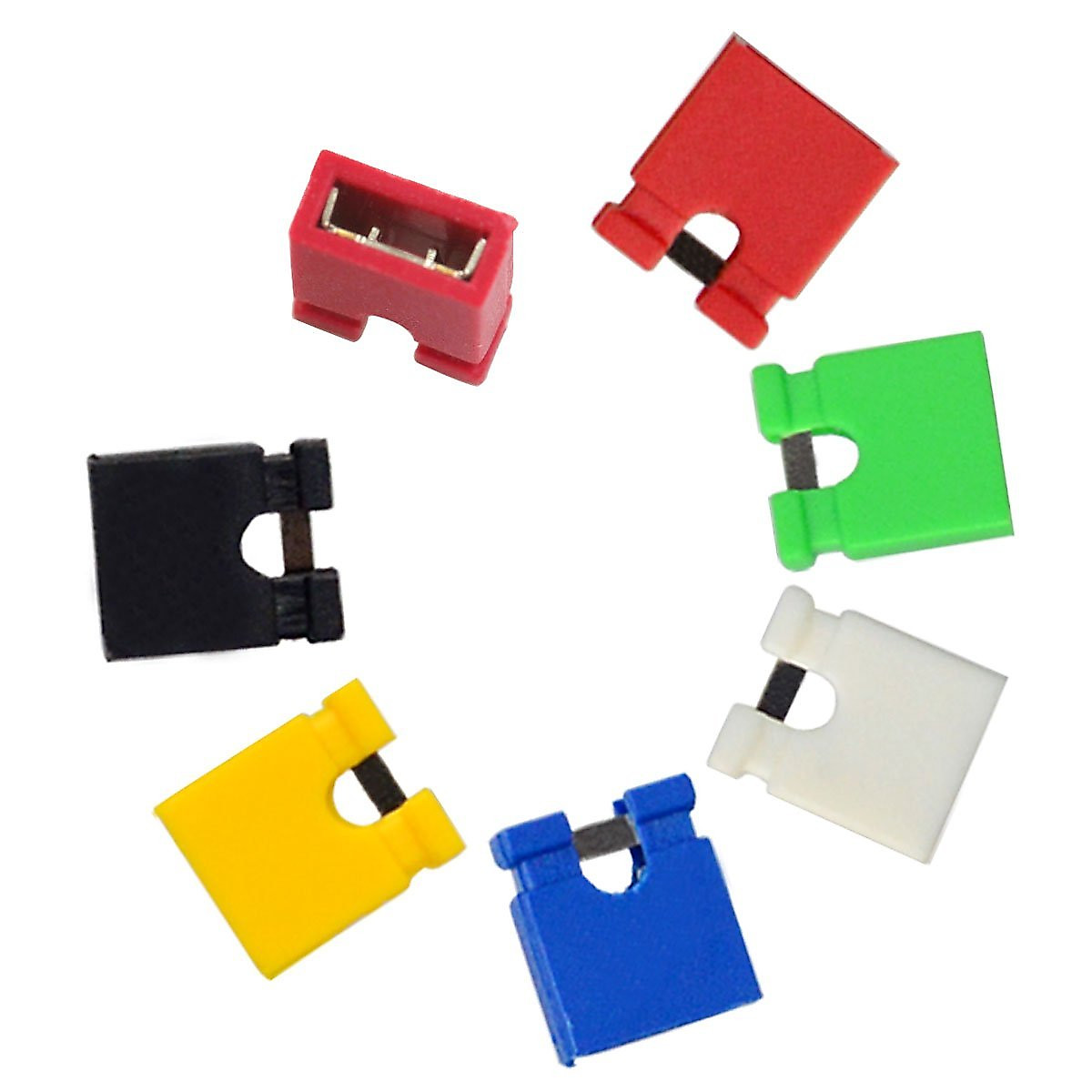 Miayon Jumper Caps Kit, 600PCS 2.54mm Short Circuit Cap Jumper Bridge Plug for Arduino Raspberry Pi PCB PC DVD HDD