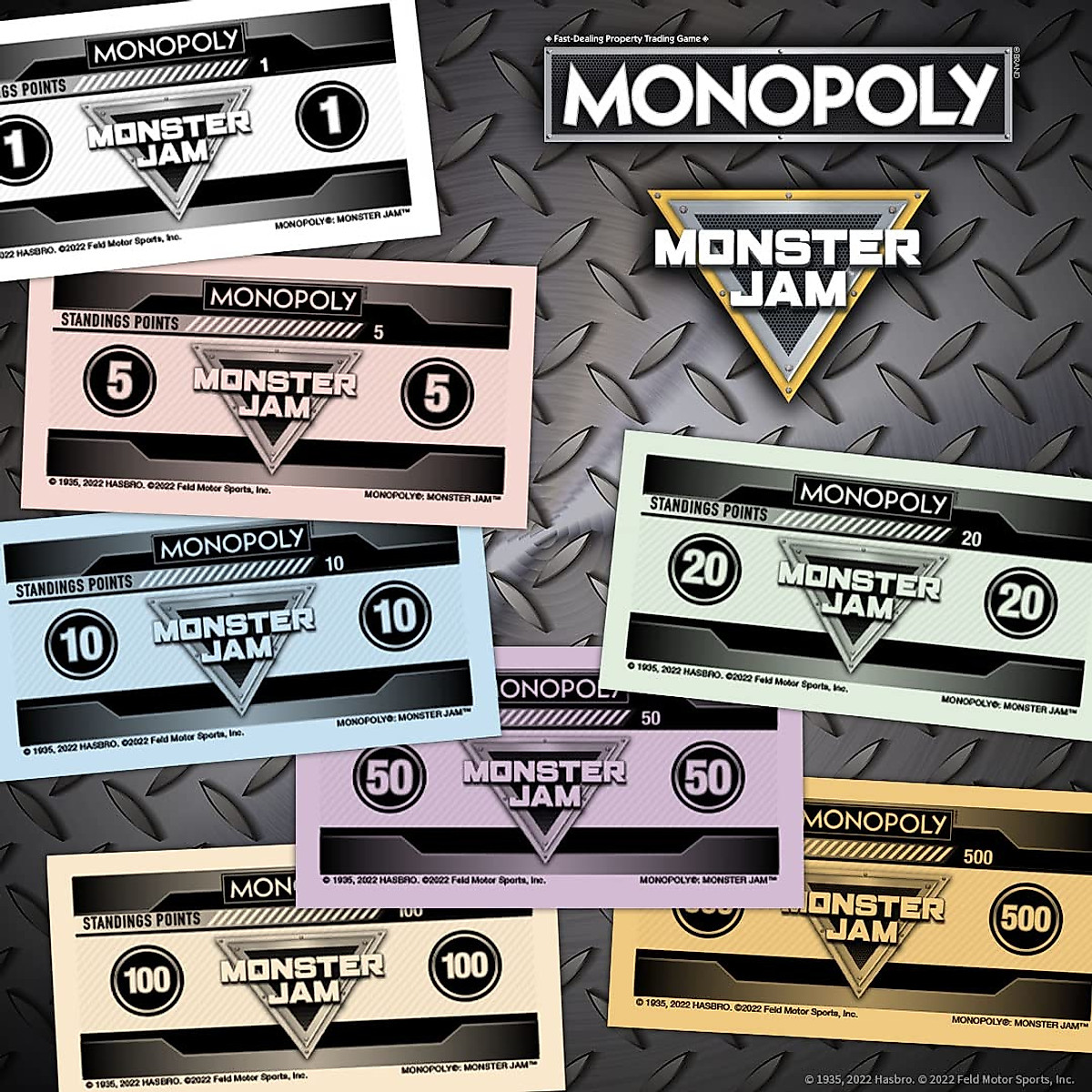Monopoly: Monster Jam | Buy, Sell, Trade Iconic Trucks Including Grave Digger, Max-D, El Toro Loco, Dragon’s Breath | Classic Game | Officially-Licensed Monster Jam Merchandise