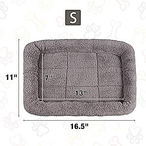 lesypet Cat Beds for Indoor Cats, Small Cat Bed for Curl Sleep Plush Cushion Washable Pet Bed for Small Dog with Anti-Slip Bottom, Small 16.5" x 11"
