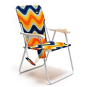 SUNNYFEEL Tall Folding Lawn Beach Chair Lightweight, Portable Sand Chair for Adults Heavy Duty 300 LBS with Cup Holders, Foldable Camping Lawn Chairs for Camp/Outdoor/Travel/Picnic/Concert/Sports