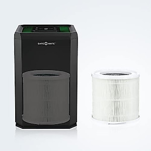 Safe-Mate H13 Air Purifiers Replacement Filter 210 SQFT [19.5M2] [SM049000/KJ130 Compatible] True HEPA Air Filter Removes Pet Allergies, Dust, Smokes, Pollan, Large Particles - Lasts for 180 Days