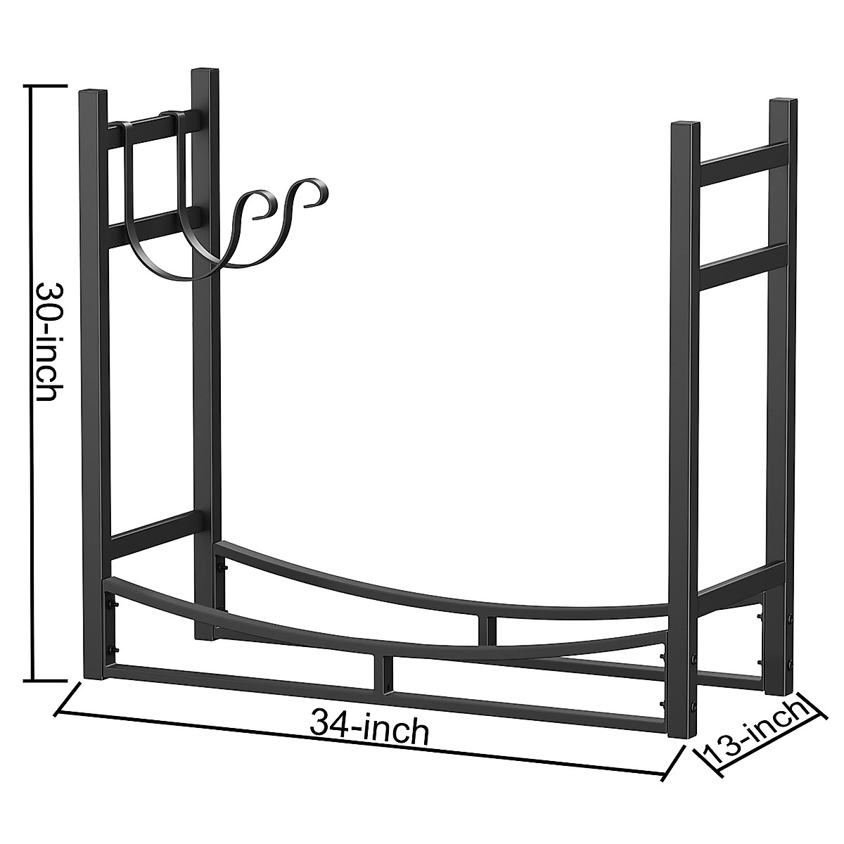 Fire Beauty Fireplace Log Rack with Kindling Holder Firewood Holder for Wood Storage Storage Log Holder Include 4 Tools (19.8)