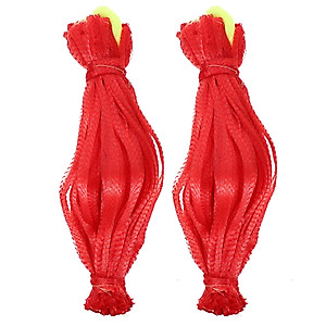 HANABASS 200pcs Mesh Produce Bags Seafood Boiling Bags Onion Fruits Mesh Produce Bags Reusable Net Bags for Vegetables and Fruits Boiling Bags for Cooking Crab Shellfish Crawfish Red