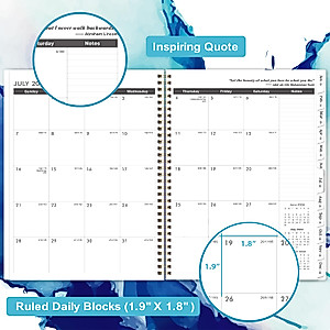 2024-2026 Monthly Planner/Calendar - Jul. 2024 - Jun. 2026, 9" × 11", Two-Year Monthly Planner 2024-2026 with Flexible Cover + Pockets - Waterink