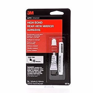 3M High-Bond Rearview Mirror Adhesive, 08749, 0.02 fl oz, 1 Per Pack