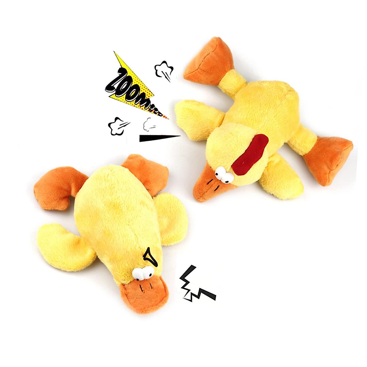 Mipcase Pet Chew Toy Puppy Big Doll - Dog Creative Chicken Funny Toy Playing Dogs Toys Chew Squeaky for Mouth Yellow Medium Sound Bb Pet Teething Bite Plush Small Dog Toys