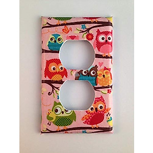 Green Owl Light Switch Cover Various Sizes Offered