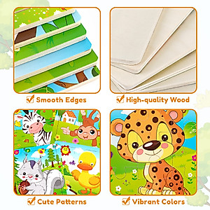 SYNARRY 48 Pieces Solar System Puzzles for Kids Ages 3-5, Planet Wooden Jigsaw Puzzles for Kids, Rocket Space Floor Puzzles with Storage Tray, Educational Learning Toys Gift Game for Boys Girls