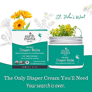 Earth Mama Organic Diaper Balm Multipurpose Baby Ointment Set | EWG Verified, Petroleum & Fragrance Free with Calendula for Sensitive Skin