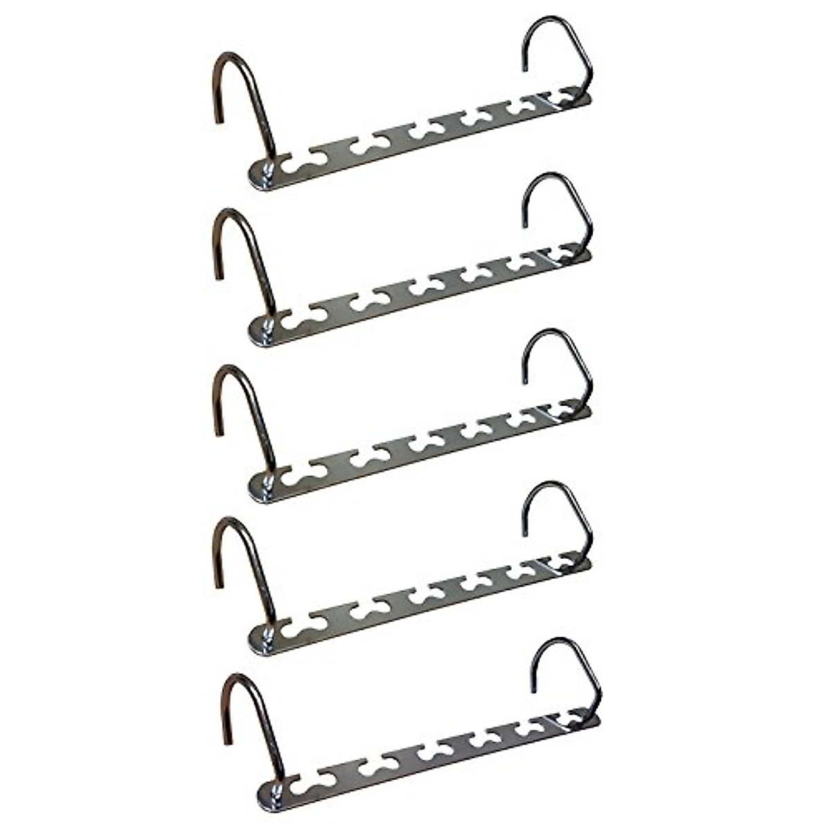Metal Cascading Space Saving Closet Hangers - 360 Swivel Action - Maximize Closet Space & Organize -10pc Set