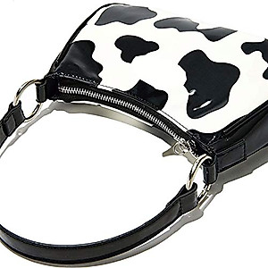 Women Cow Print Shoulder Bag Clutch Purse Underarm Handbag Satchel Zipper Tote Bag Small Purse