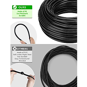 Landtouch Drip Irrigation System, Garden Watering System with Adjustable Drip Emitters Misting Sprinkler, Efficient Sprinkler System Kit for Flower Bed, Raised Bed, Greenhouse, Lawn