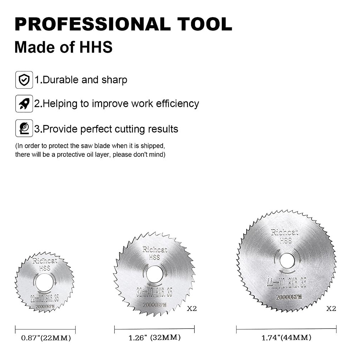 Richcat PVC Pipe Inside Cutter,Inside Pipe Cutter,Internal Plastic Pipe Cutter,Plumbing Internal Plastic ABS Pipe Cutter Set,1/4" Hex Shank,High Speed Steel, for Plastic/PVC/Wood/Soft Metal