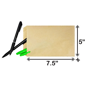 5"x7.5" - 200 Count - Flat Brown Kraft Paper Bags by Flexicore Packaging®, Shopping, Mechandise, Party, Gift Bags