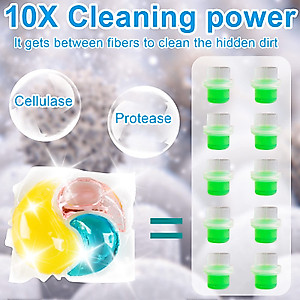 3-in-1 Laundry Pods with Softener & Scent Booster, 10x Free Power Soap Pods Laundry Detergent, Long Lasting Fresh Scent, High Efficiency (HE), 25 Count