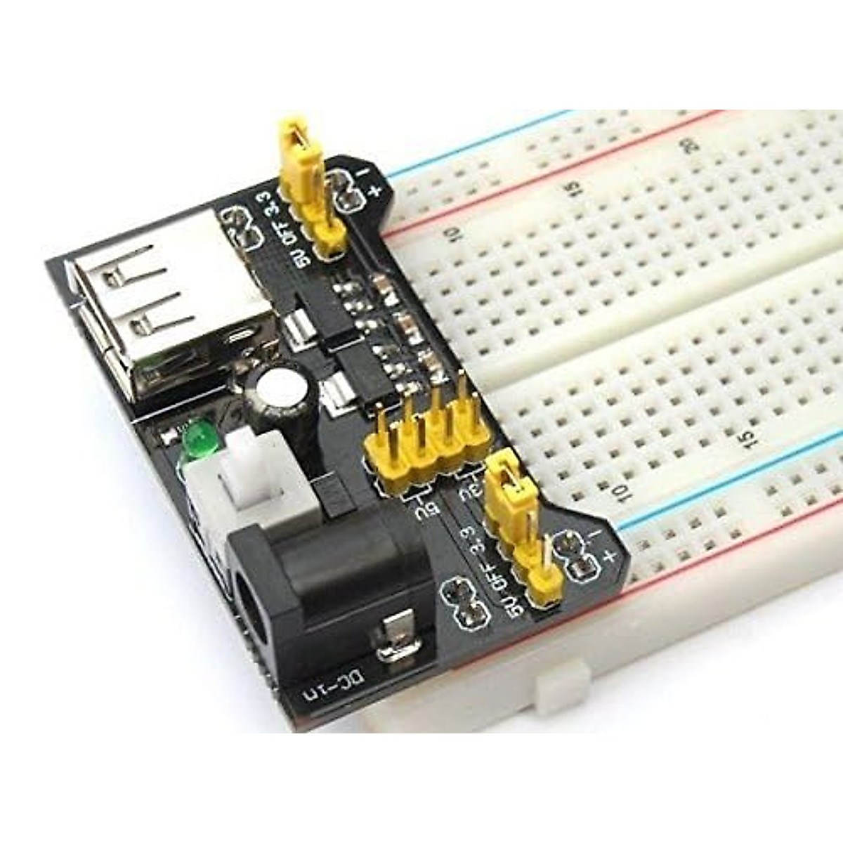 CorpCo MB102 Breadboard Power Supply Module 3.3V/5V for Arduino Board Solderless Breadboard