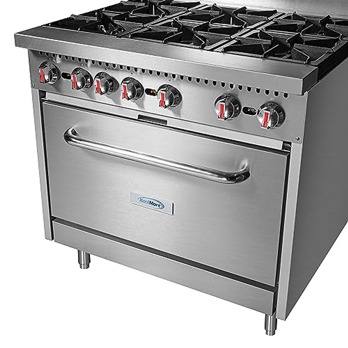 KoolMore KM-CR36-LP 36 in. 6 Burner Commercial Liquid Propane Range with Oven