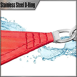 Amgo 9.5' x 9.5' Red Rectangle Square Square Waterproof Sun Shade Sail Canopy Awning Shelter, 95% UV Blockage UV & Water Resistant AMWTPS9.5, Outdoor Patio Garden Carport (We Make)