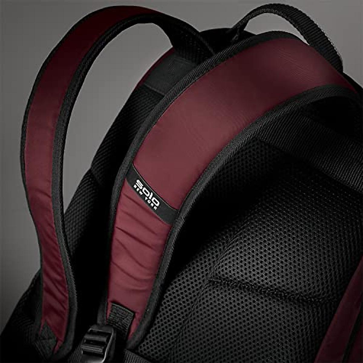 Solo New York VAR704-60 Varsity Region Backpack for Women and Men, Fits 15.6-inch Laptop and Notebook Perfect for Business, Travel, School and College – Burgundy