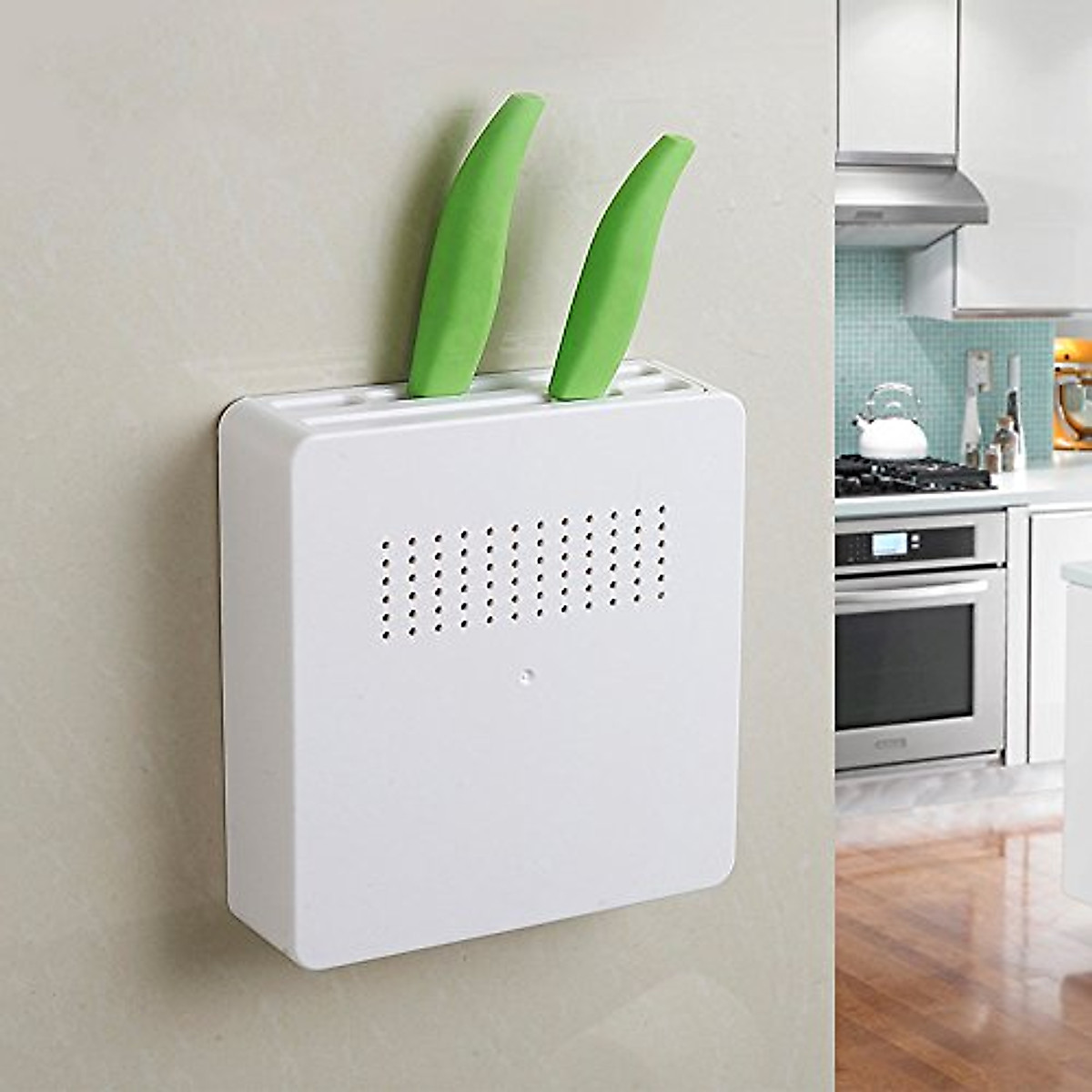 Vpang Plastic Kitchen Knife Storage Block Wall Mounted Knife Holder Storage Rack Shelf 4 Slot