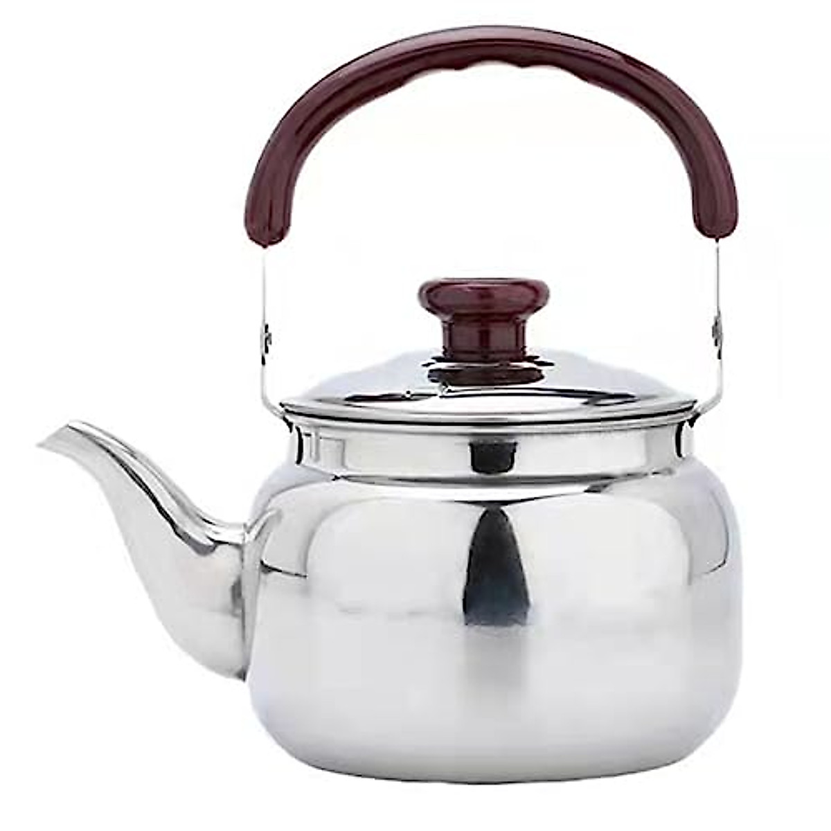 Tea Kettle Stovetop Whistling Teapot Stainless Steel Whistle Kettle Teapot With Handle Teapot For All Stovetops Kitchen Whistle Kettle Stove Top Kettle (Size : 2L)