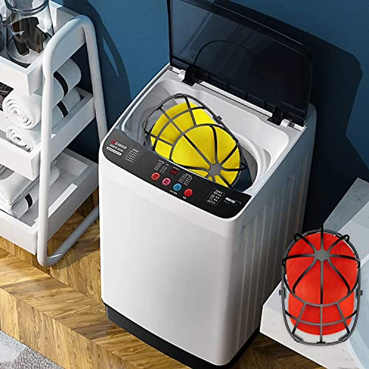 Coopache 4 Pack Hat Washer for Baseball Cap Washer Cage for Washing Machine,Ball Cap Washing Frame Hat Cleaning Holder Protector for Dishwasher