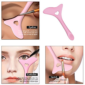 2 Pcs Eyeliner Stencils Wing Tips, Eyeliner Eyeshadow Stencils, Silicone Eyeliner Tool, Multifunctional Eye Makeup Tool, Lipstick Wearing Aid Reusable Smoky Eyeshadow Applicators for Beginners