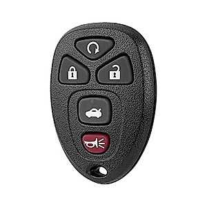 Keyless Remote Start Car Key Fob with Ignition Key fits Chevy Impala 2006 2007 2008 2009 2010 2011 2012 2013 Cadillac DTS Buick Lucerne Chevrolet Monte Carlo OUC60270, OUC60221 (Pack of 2)