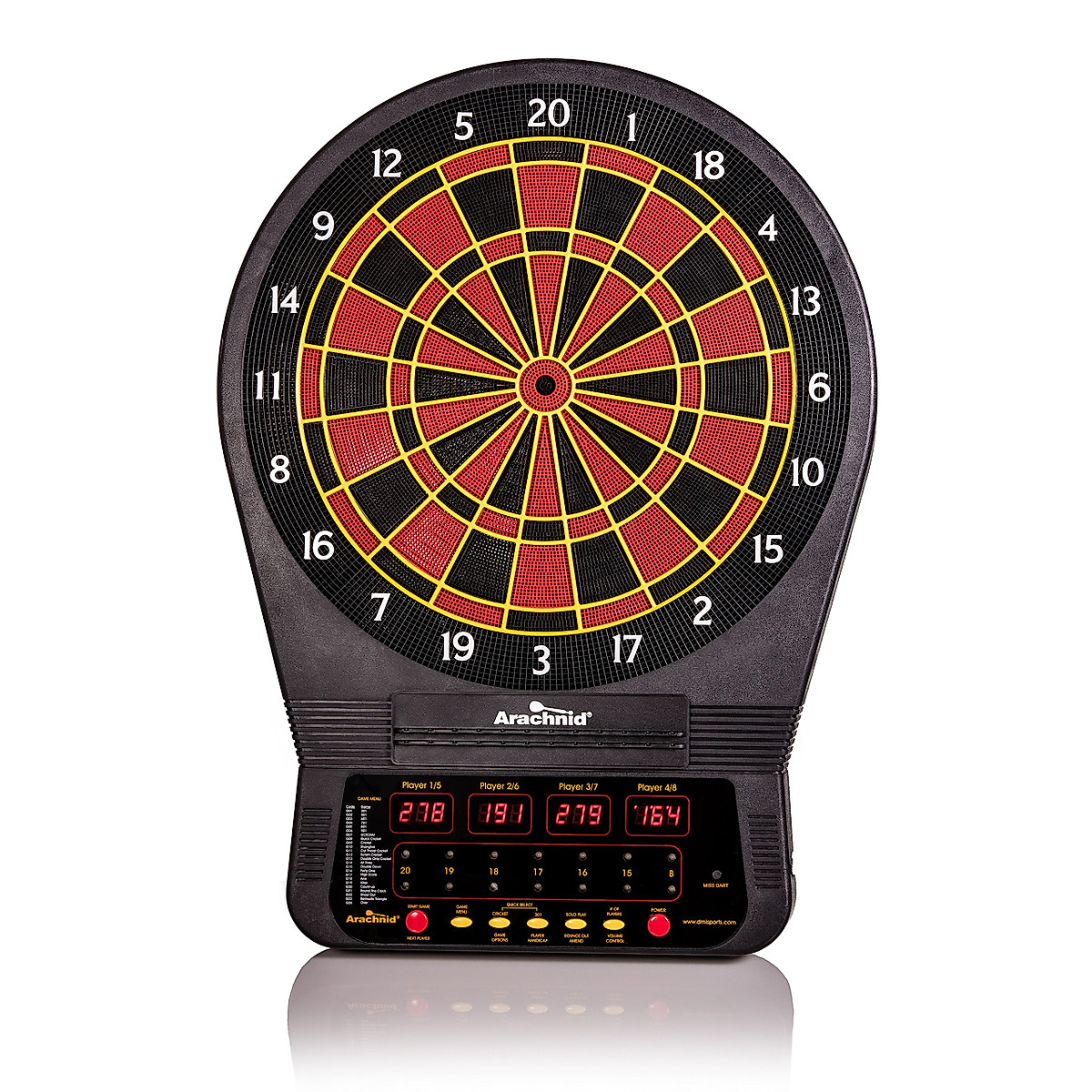 Arachnid Cricket Pro 650 Electronic Dartboard with Micro-Thin Dividers - Available with Optional Wood Dartboard Cabinet