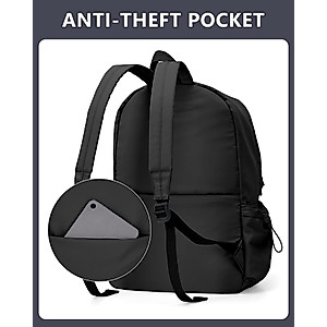 Backpacks For School Backpack For College Bookbag For Women School Bag Book Bags Waterproof Gym Backpack For Women Men Simple Aesthetic Backpack Black