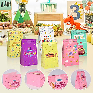 JOHOUSE 54PCS Birthday Party Favor Bags, Happy Birthday Goodie Bags Gift Bags Treat Bags for Kids Birthday Party 6 Designs