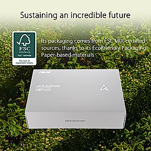 ASUS ZenScreen 17” 1080P Portable USB Monitor (MB17AHG) - Full HD, IPS, 144Hz, USB Type-C, FreeSync Premium, Eye Care, L-shaped kickstand, Tripod Mountable, HDMI, FSC Certified, 3-Year Warranty,BLACK