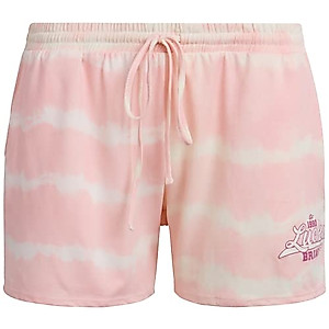 Lucky Brand Women's Pajama Set - Roll Sleeve T-Shirt and Shorts - Sleepwear for Women (S-XL), Size Medium, Pink Tie Dye