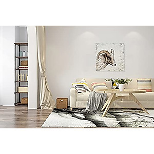 YHSKY ARTS Rustic Animal Canvas Wall Art with Textured Modern Sheep Paintings Contemporary Animal Pictures Square Artwork for Farmhouse Living Room Bedroom Bathroom Decor