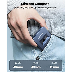 ACASIS NVME SSD Reader Adapter, Aluminium Alloy Housing Fast Heat Dissipation, NVME to USB Docking Station, M.2 SSD to USB Adapter 10Gbps, Support M.2 (M Key) NVMe SSD and (B+M Key) SATA-Based SSD