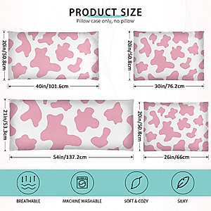 Pink Cow Print Camo Fluffy Pillow Cases Covers, Pillow Cases Queen, Warm and Fuzzy Polyester Pillowcase, 4 Optional Sizes