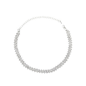 JONKY Rhinestone Chokers Silver Choker NecklaceCrystal Necklaces Sparkly Neck Jewelry Prom Accessories for Women