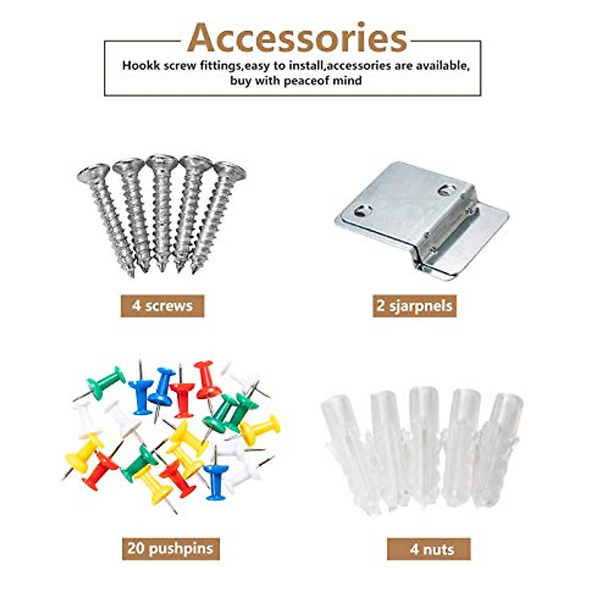 HBlife Cork Board Bulletin Board 11 x 17 inch with White Frame Rectangle Decorative Hanging Pin Board Perfect Decor for Office & Home,Message Board or Vision Board